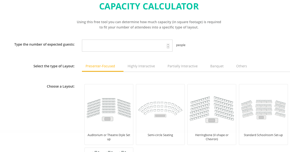 1 Free Event And Meeting Layout Calculator 1 Free Event And Meeting Layout Calculator